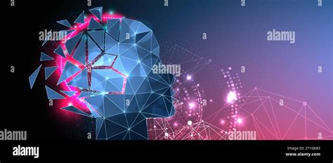 Artificial Intelligence Ai And Big Data Concept Machine Cyber Mind Humen Face With Binary