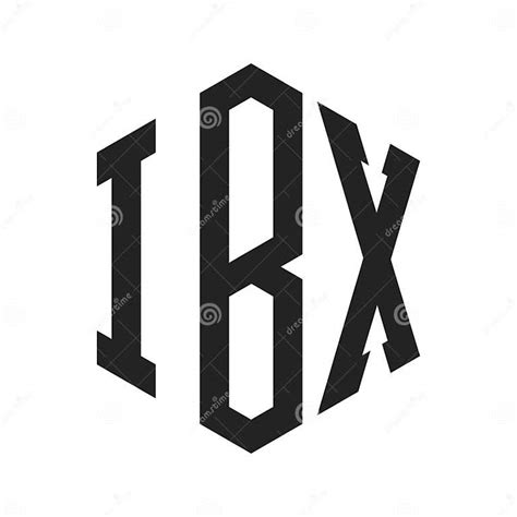 Ibx Logo Design Initial Letter Ibx Monogram Logo Using Hexagon Shape Stock Illustration