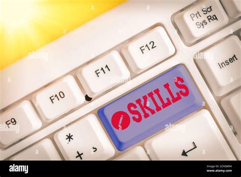 Conceptual Hand Writing Showing Skills Concept Meaning Ability To