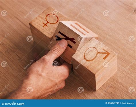 Wood Blocks And Game For Equality Gender And Human Rights On Table