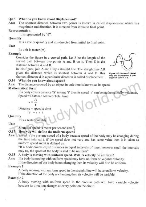 9th Class Physics Notes Pdf Eargeser
