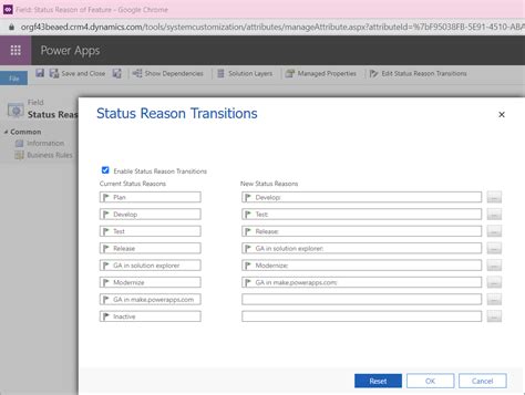 Status Reason Transitions Are Dead Long Live Status Reason Transitions