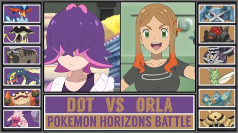 Pokémon Horizons Battle Dot Vs Orla Youtube