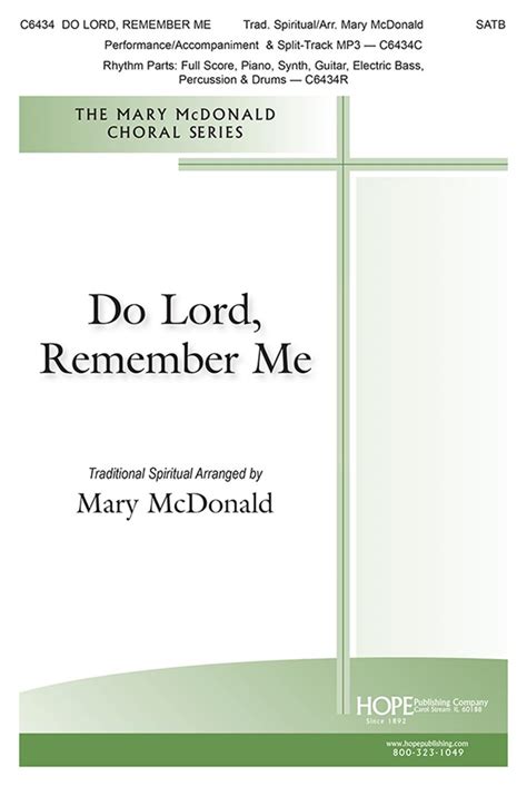 Do Lord Remem Mcdo Satb Hope Publishing Company