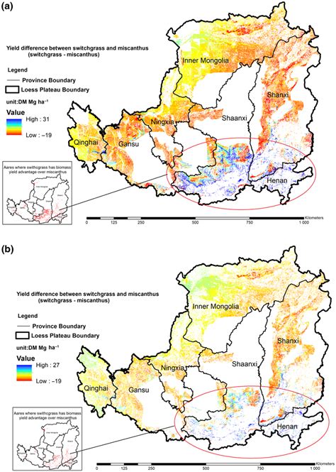 The Biomass Yield Difference Between Switchgrass And Miscanthus On The Download Scientific