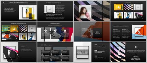 웹 사이트 디자인 프리젠 테이션 포트폴리오를위한 벡터 템플릿 프레젠테이션 슬라이드 전단지 브로셔 커버 보고서 템플릿 스포츠
