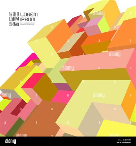 3d Blocks Structure Background Abstract Illustration Stock Vector Image And Art Alamy