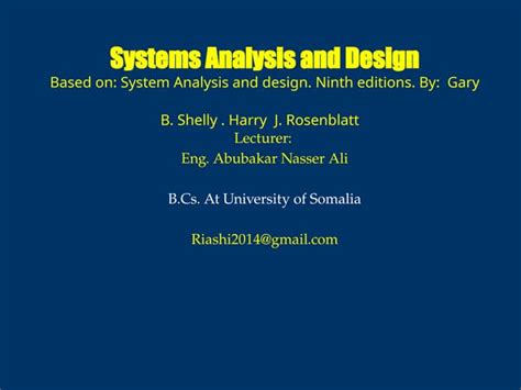 Chapter 01 System Analysis And Designpptx