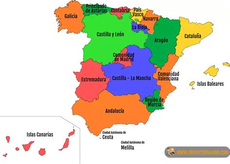 Comunidades Autónomas De España Cuantas Hay Listado Y Mapa Proyecto