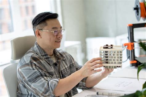 Architects Making House Model Using 3d Printer Fdm Technology For