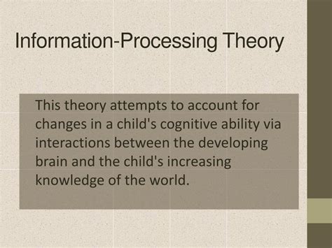 Ppt Information Processing Theory Powerpoint Presentation Free Download Id990381