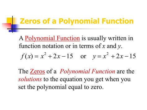 PPT Roots Zeros Of Polynomials I PowerPoint Presentation Free Download ID 563959