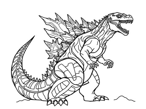 Godzilla Coloring Pages Realistic