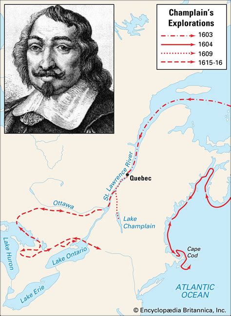 Samuel De Champlain Biography Route Accomplishments And Facts