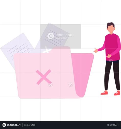 Boy Explaining About No Data Folder Illustration Miscellaneous Illustrations Iconscout