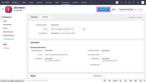Sending Documents For Signatures From Custom Modules In Zoho Crm Through Zoho Sign