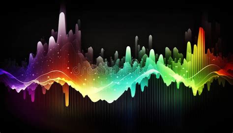 Abstract Colorful Music Equalizer On Black Background Vector