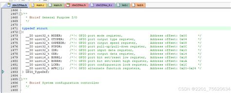Stm32学习五点灯 Csdn博客