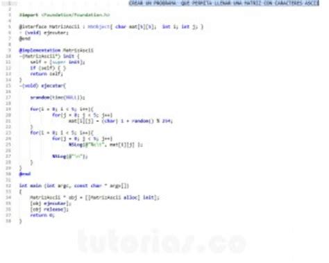 POO Arrays Objective C Matriz De Caracteres Ascii Tutorias Co