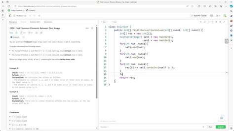 Leetcode 2956 Find Common Elements Between Two Arrays Java Youtube