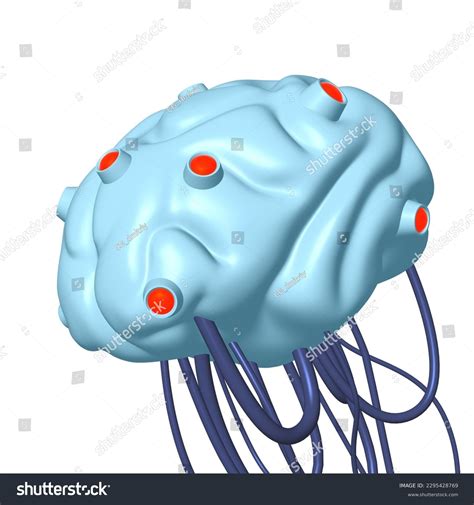 Cyber Brain Wired Neural Network Robotic Stock Illustration 2295428769