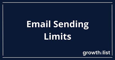 Email Sending Limits Of Various Email Service Providers Growth List