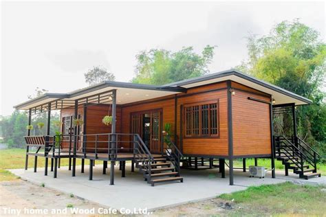 บ้านน็อคดาวน์ชั้นเดียวสไตล์โมเดิร์น ยกพื้นสูง