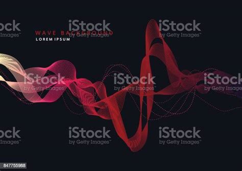 동적 입자 음파와 추상적인 배경입니다 레코드에 대 한 뮤지컬 사운드 트랙의 물결입니다 벡터 일러스트 레이 션 음파에 대한 스톡 벡터 아트 및 기타 이미지 Istock