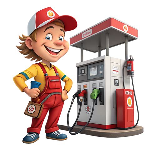 Download Cartoon Gas Station Fuel Royalty Free Stock Illustration