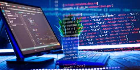 Digital Technology Industry Concept Development Of Programming And Coding Technologies Stock