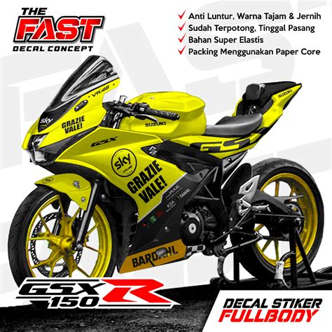 Jual Terbaru Bisa Cod Decal Gsx R150 Full Body Stiker Gsx R150 Full