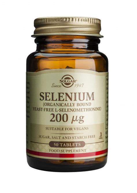 Selenium 200 Mcg X 50 Tablete Solgar