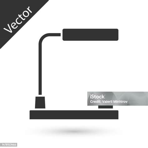 흰색 배경에 격리 된 회색 테이블 램프 아이콘 책상 램프 벡터 0명에 대한 스톡 벡터 아트 및 기타 이미지 0명 가구 가정의 방 Istock