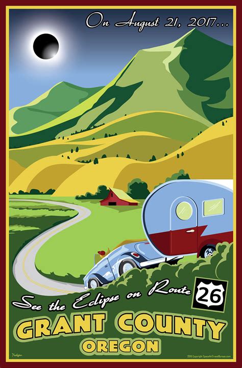 Tyler Nordgren Designs Retro Posters To Advertise Todays Solar Eclipse