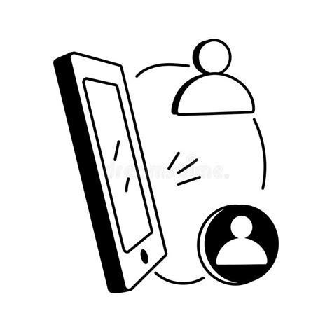 A Smartphone With A Friend Request Notification Symbolizing Digital Connections Stock Vector