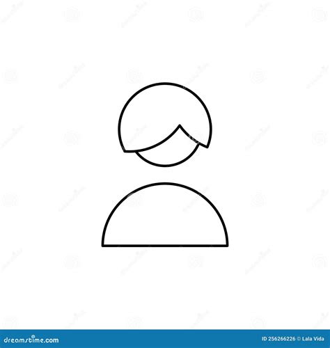 Gender Sign Male Female Straight Thin Line Icon Vector Illustration