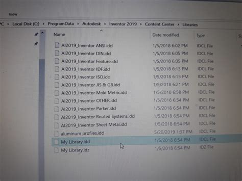 Solved Export Inventor Customized Library From 2019 To 2020 Autodesk Community