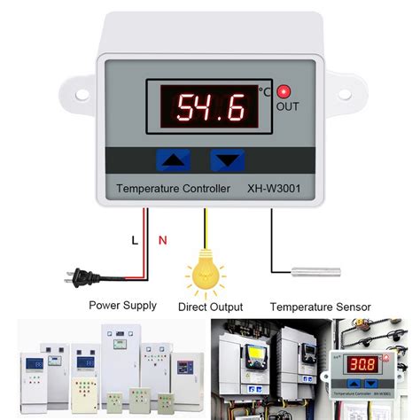 Xh W3001 Digital Led Temperature Controller Ac220v 10a 5 10a 12 24