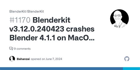 Blenderkit V3120240423 Crashes Blender 411 On Macos Sonoma 145 On Apple Silocn With