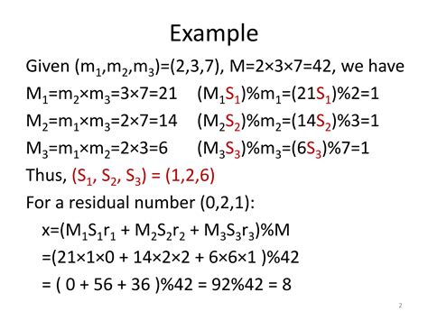 Chinese Remainder Theorem Newppt