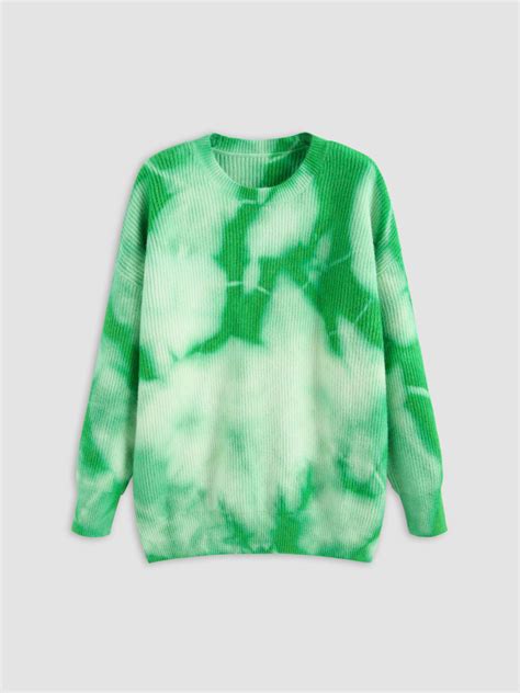 Tie Dye Oversized Sweater For School Coffee Shop Work