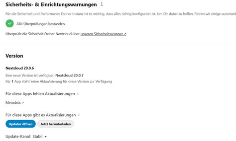 Synology Nextcloud Docker Container Aktualisieren