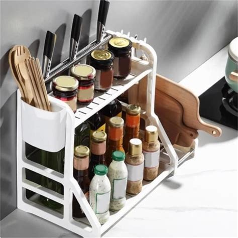 Étagère Dangle De Cuisine Mobile Support De Rangement De Cuisine Multifonctionnel Pratique En