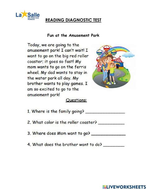 Diagnostic Reading Tests Printable Free Free Printables