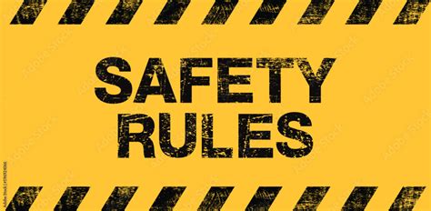 Safety Rules Health And Safety First Vector Illustrator Stock Vector