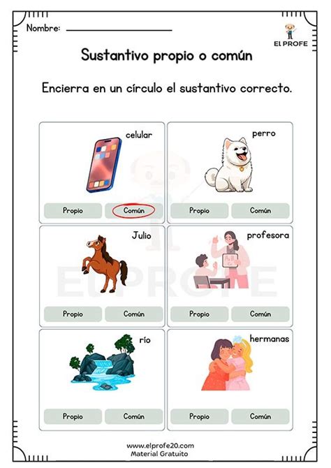 Best 13 Ejercicios De Sustantivos Propios Y Comunes Artofit