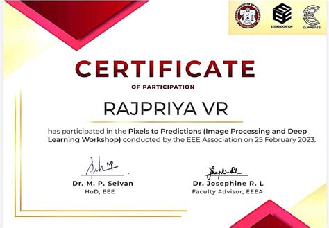 Rajpriya Vr On Linkedin Workshop Imageprocessing Deeplearning Nit
