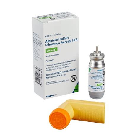Albuterol Sulfate Hfa Inhalation Aerosol 90mcg 200 Metered Inhalations 6 7g Modern Medical