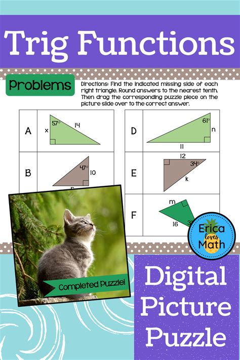 Trig Ratios Digital Activity Picture Puzzle Digital Activities Right Triangle Picture Puzzles