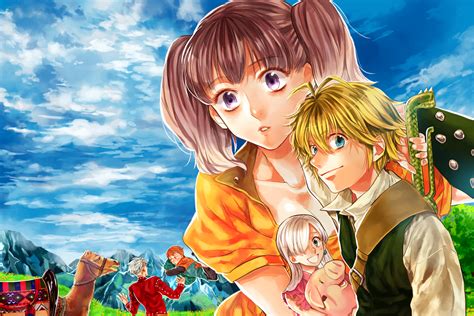 Elizabeth Liones Diane Meliodas King Ban And 1 More Nanatsu No Taizai Drawn By Wp38